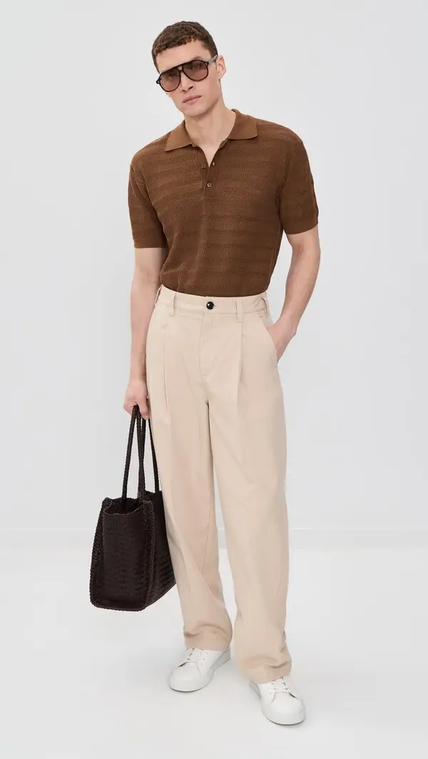 Frescobol Carioca Vidal Cotton Button Up Polo
