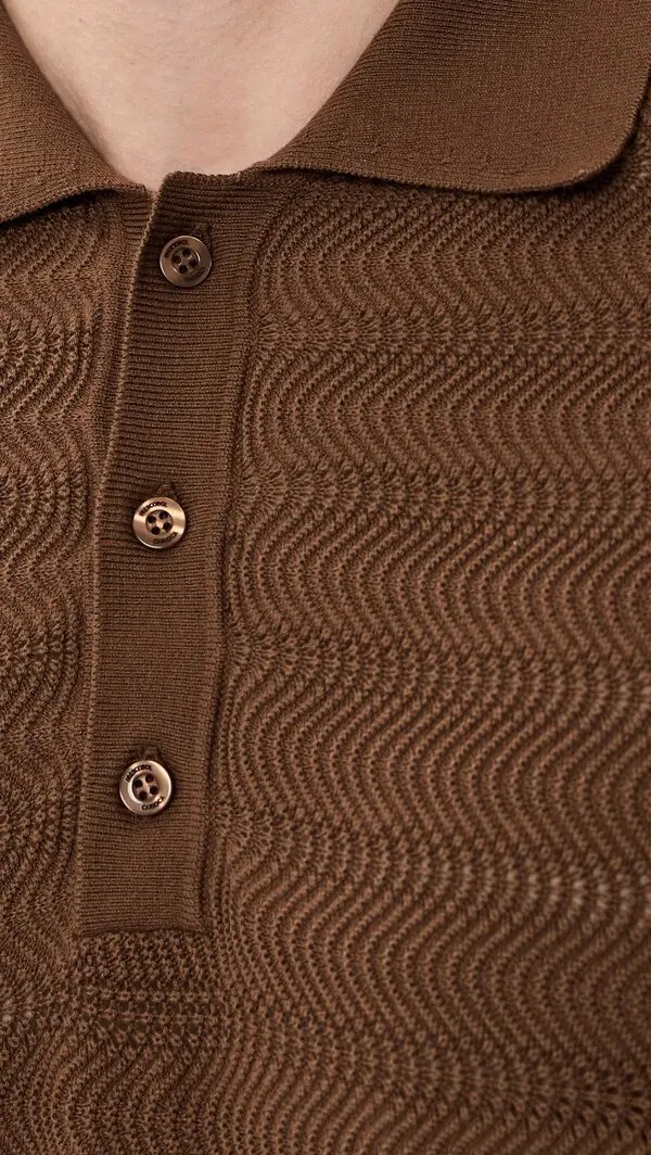 Frescobol Carioca Vidal Cotton Button Up Polo