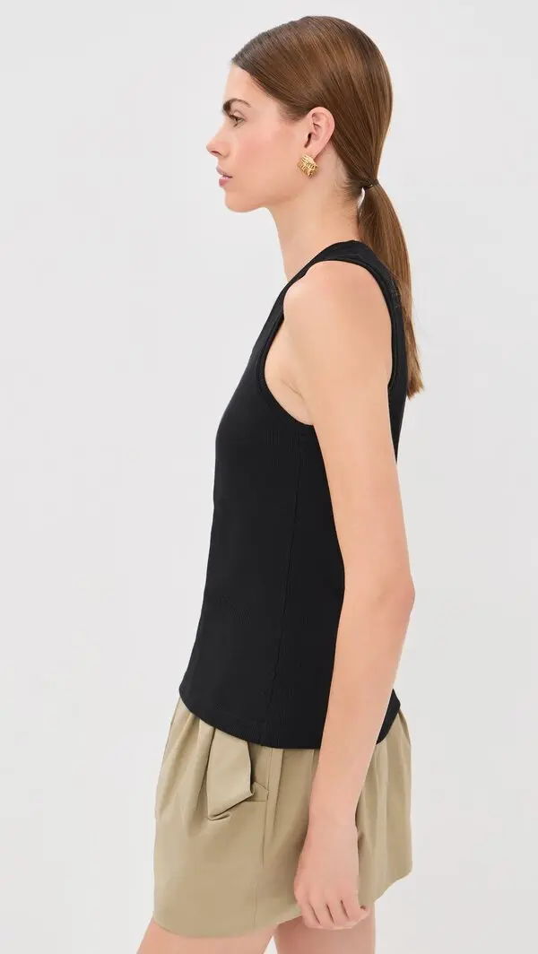 Balmain Embroidered Jersey Tank Top - Noir