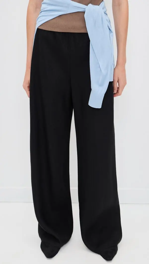 Vince Colette Linen Bias Pants - Black