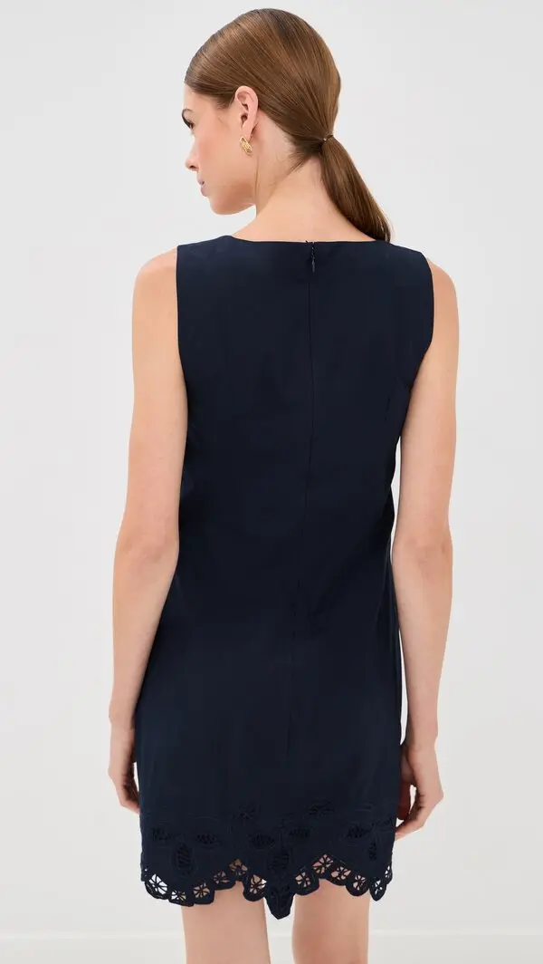 Veronica Beard Shanice Mini Dress With Scalloped Trim