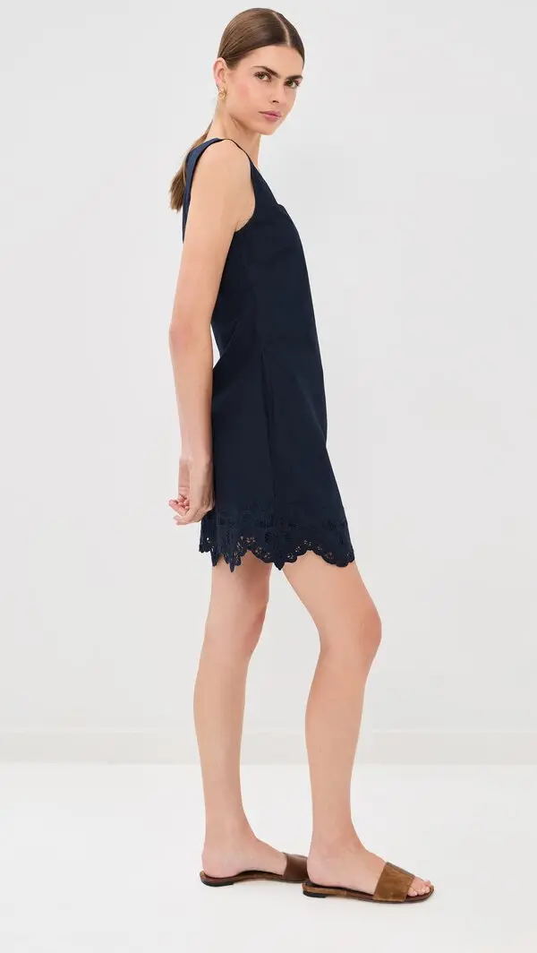 Veronica Beard Shanice Mini Dress With Scalloped Trim