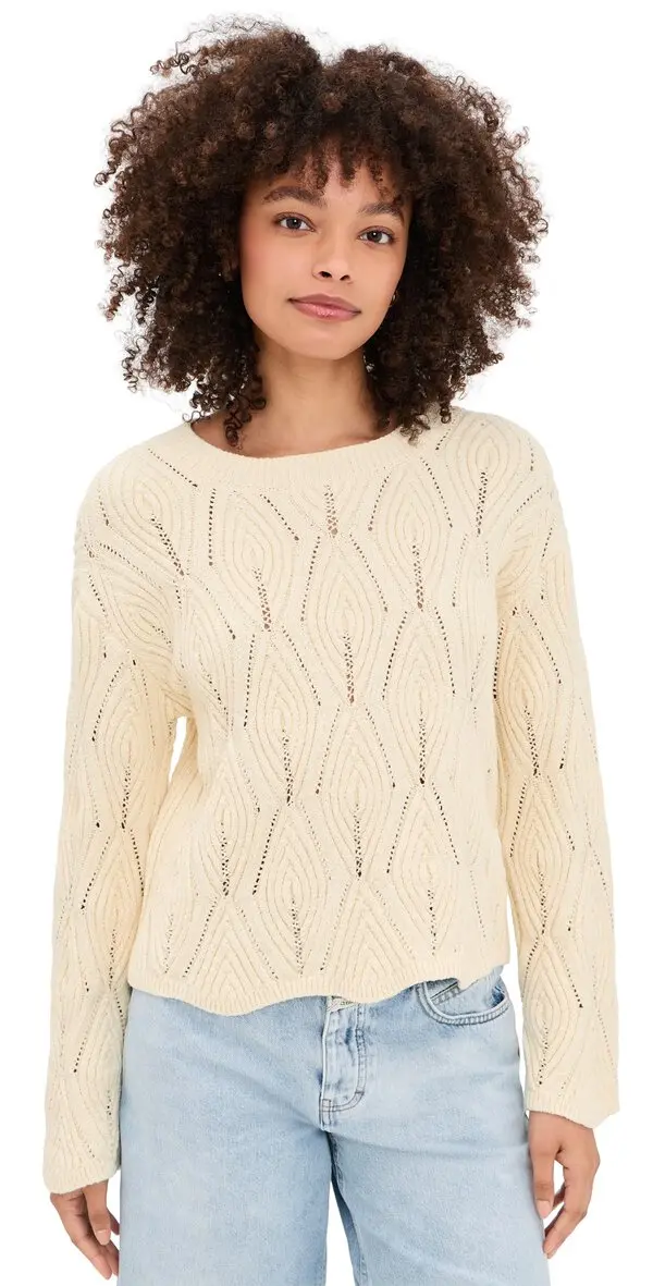 Closed Crew Neck Long Sleeve Sweater - Witherit Beige