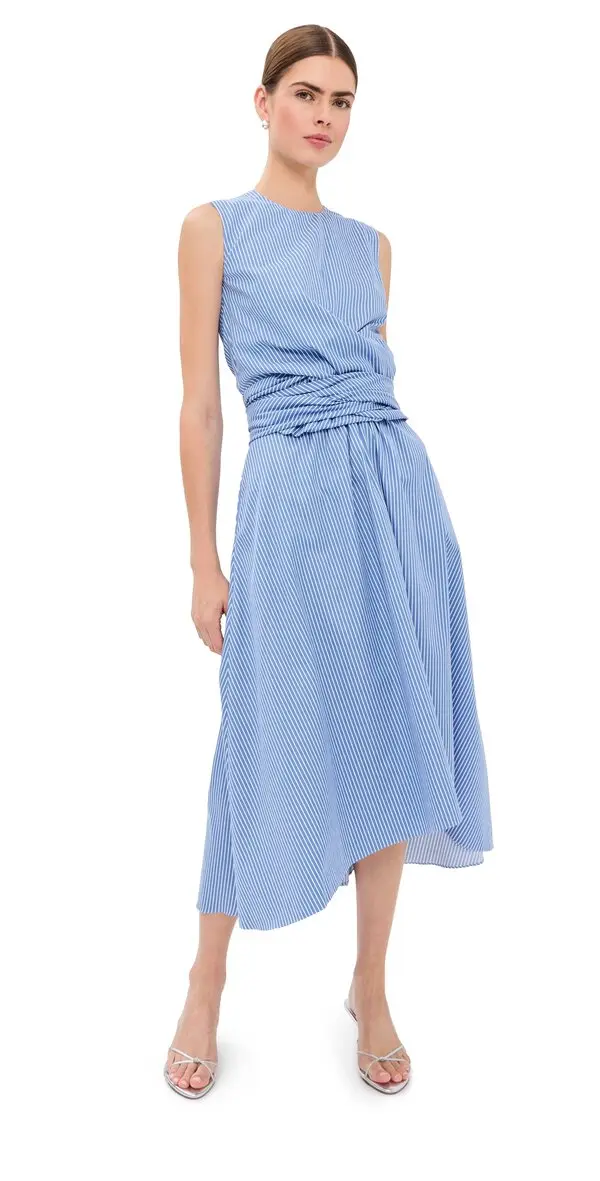 Altuzarra Penny Dress - Azure Stripe