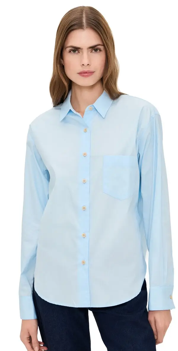 JAMIE HALLER Weekend Shirt - Baby Blue