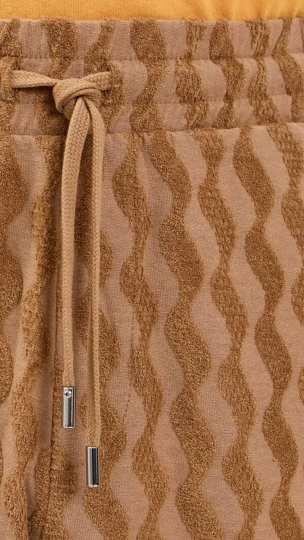 Frescobol Carioca Augusto Jacquard Terry Shorts - Caramel