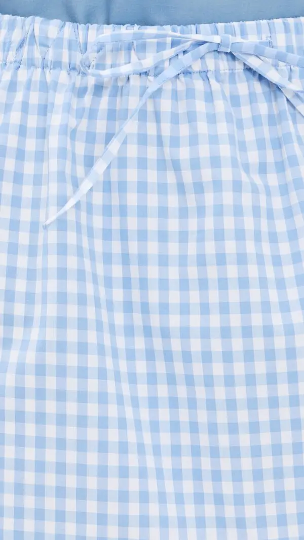 Simkhai Catherine Gingham Check Mini Skirt - Cloud Gingham