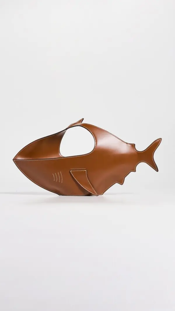 Staud Shark Handbag - Tabac