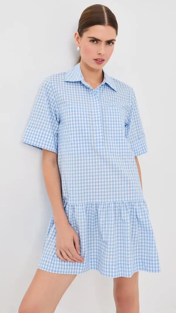 Simkhai Criss Mini Dress - Cloud Gingham
