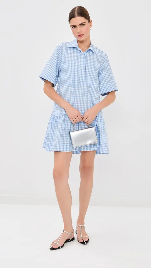 Simkhai Criss Mini Dress - Cloud Gingham