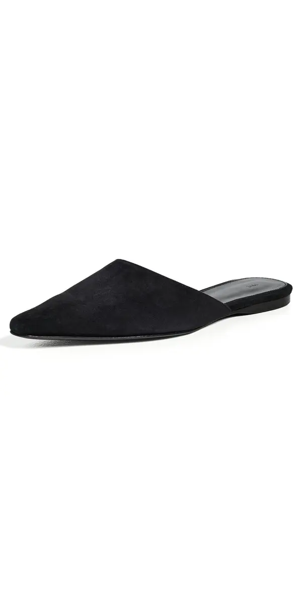 Tove Pheby Flat Mules - Black