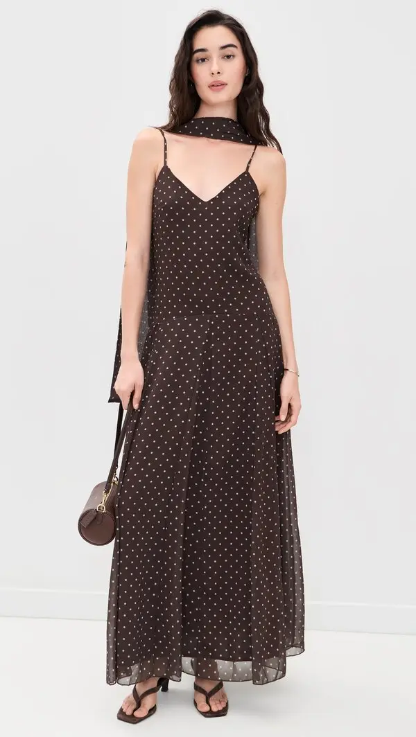 4TH & RECKLESS Kathani Polka Dot Maxi Dress