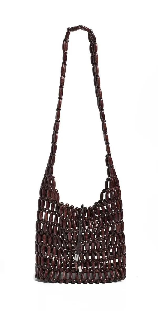 Staud Coronado Bucket Bag - Wood Beads