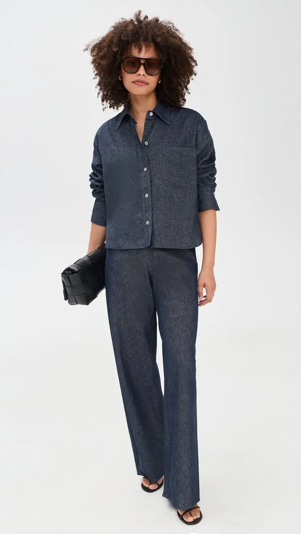 Vince Colette Chambray Bias Pants - Indigo