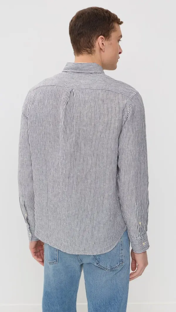 ALEX CRANE Linen Playa Shirt - Lines