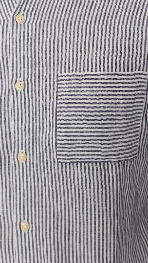 ALEX CRANE Linen Playa Shirt - Lines
