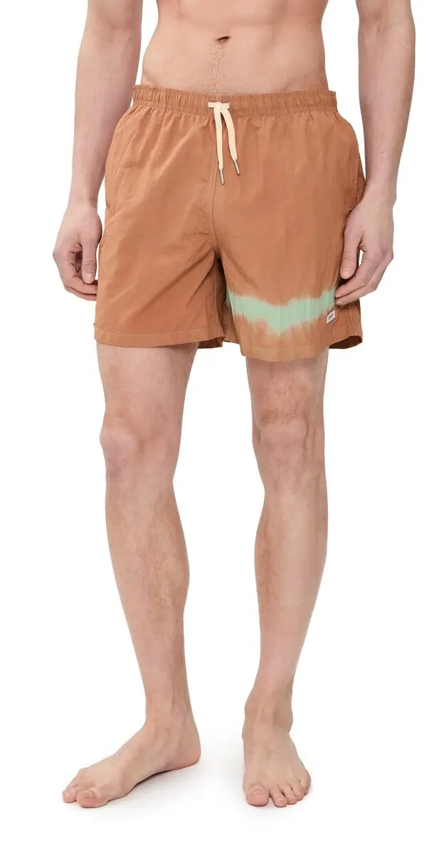 BATHER Caterpillar X Overdyed 5.5 Swim Trunks - Madder Blue