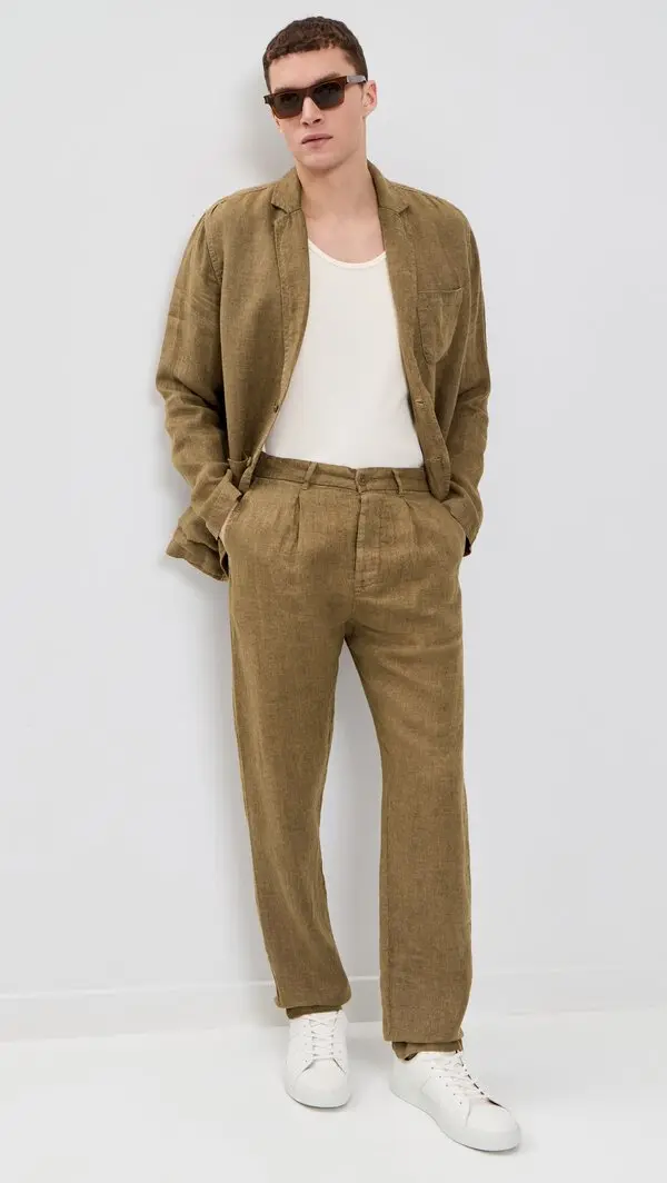 ALEX CRANE Pleated Alta Trousers