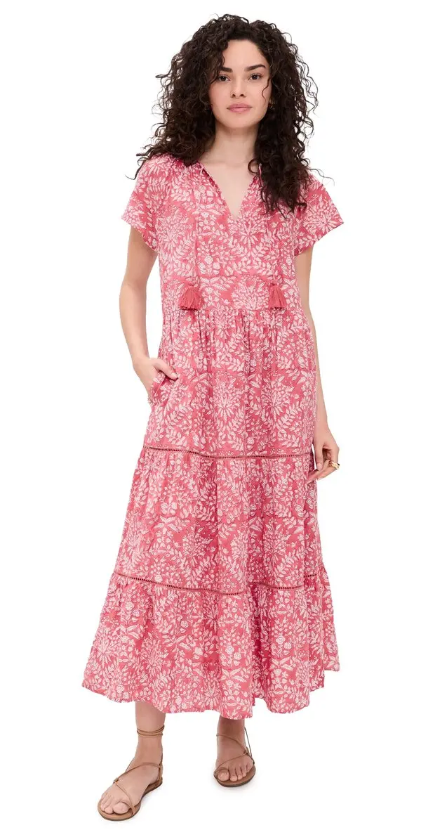 MAREA Breakers Floral Maxi Dress - Faded Rose