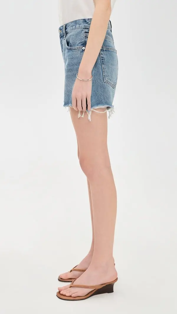 FRAME The Long Hang Denim Shorts