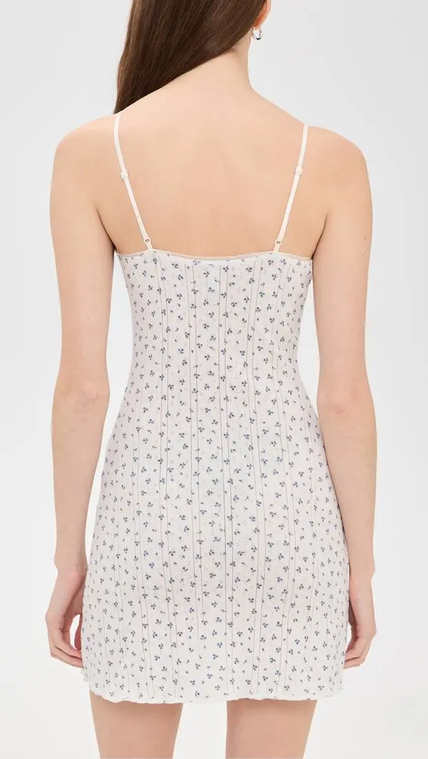 COUCOU Cami Slip Dress With Floral Print
