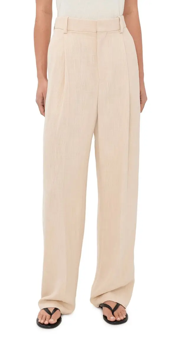 Wardrobe.NYC Spring Tailored Trousers - Cream