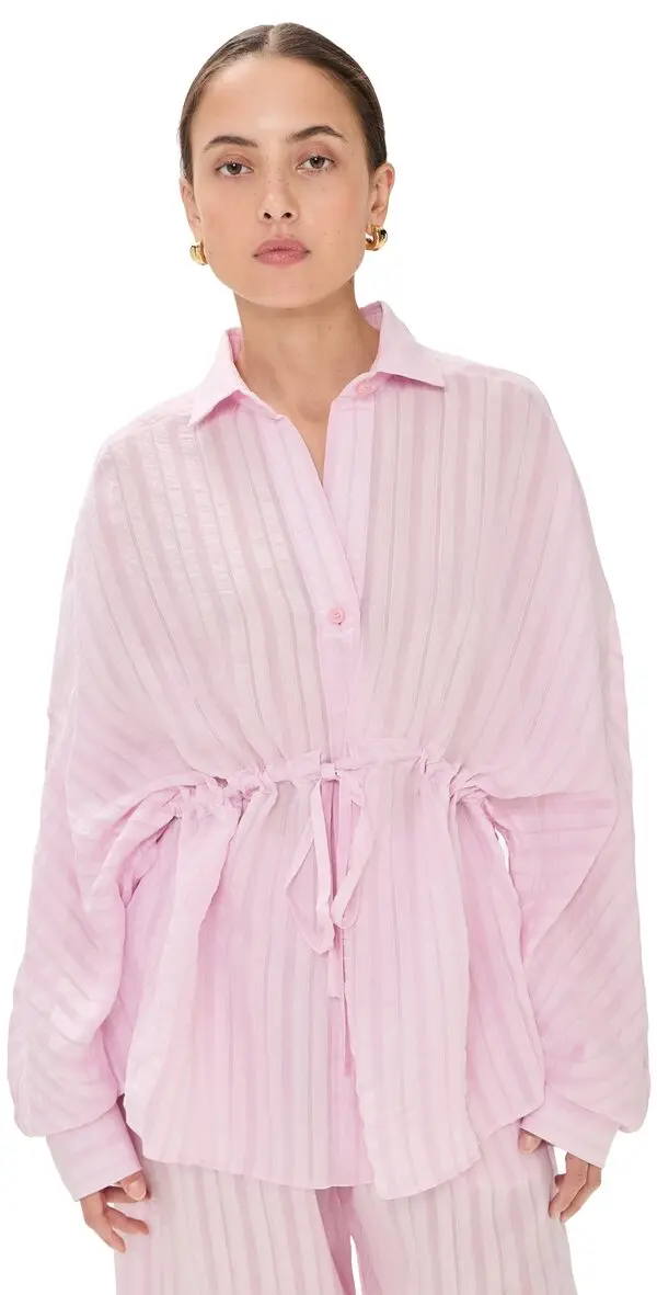 THE LATEST Dalida Fluid Stripe Shirt - Pink