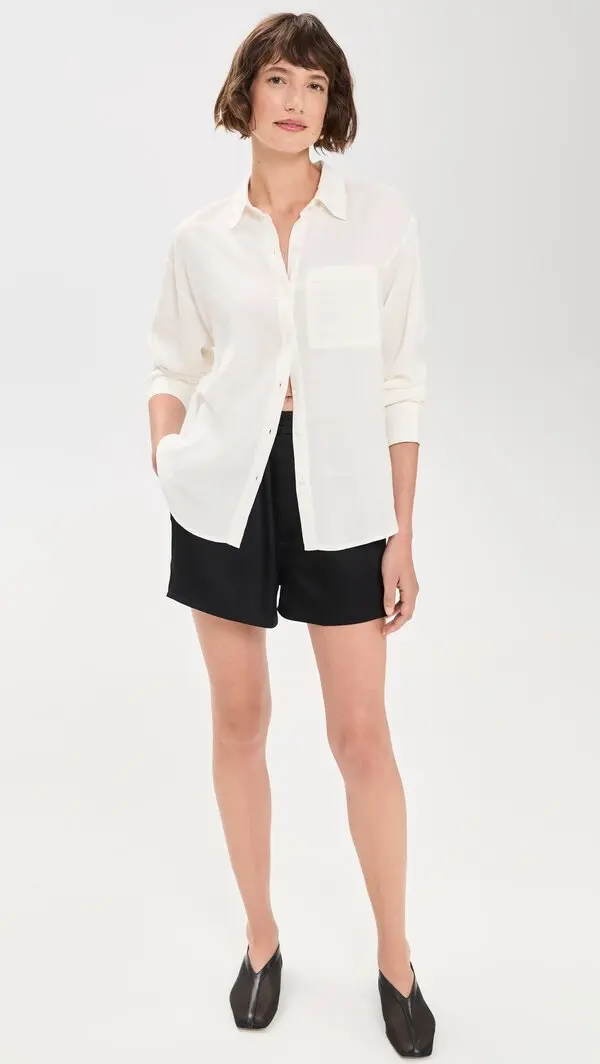 Z Supply Collared Linen Shirt - White