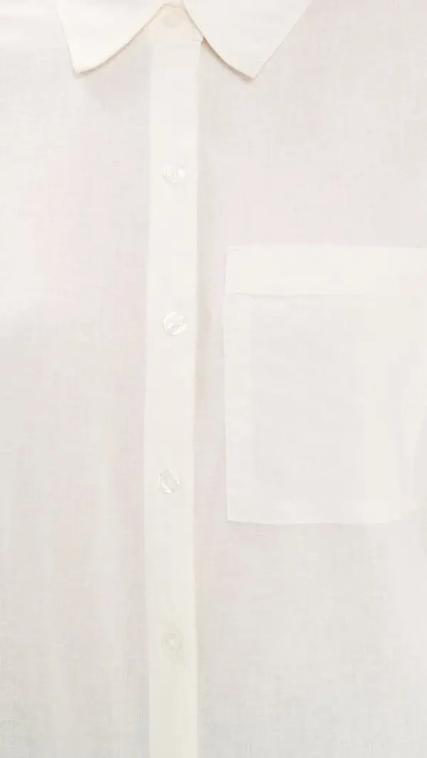 Z Supply Collared Linen Shirt - White