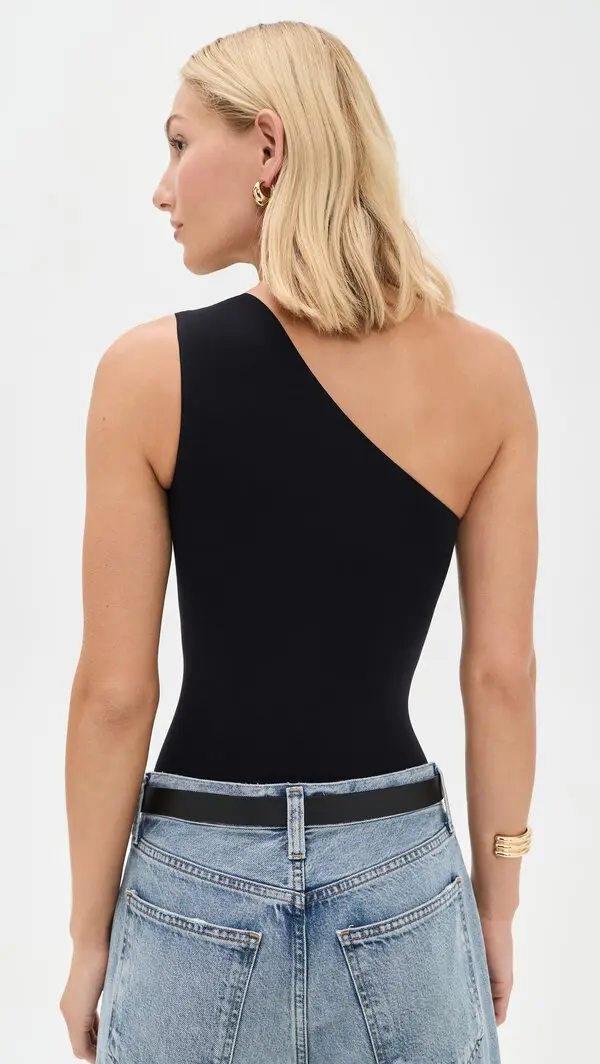 Commando Ballet Shoulder Thong Bodysuit - Black