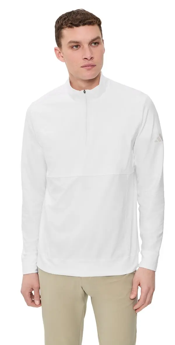 Adidas Ultimate365 Tour Quarter Zip Pullover - White