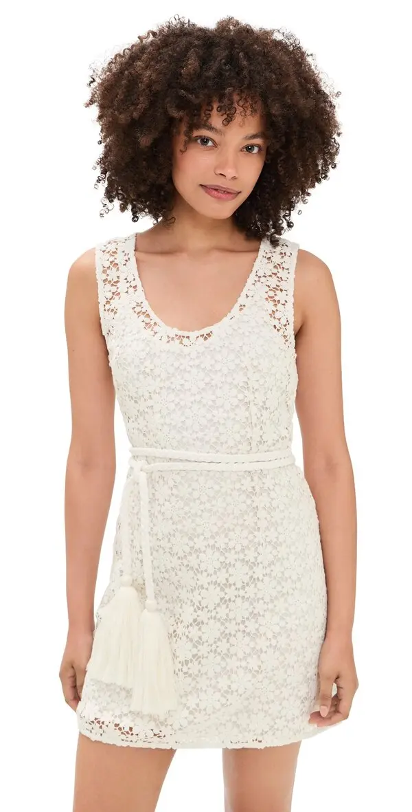 APIECE APART Rahel Tassel Mini Dress - Cream