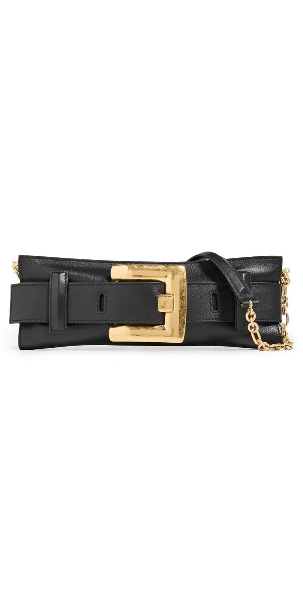 Balmain Anthem Calfskin Clutch - 0pa Noir