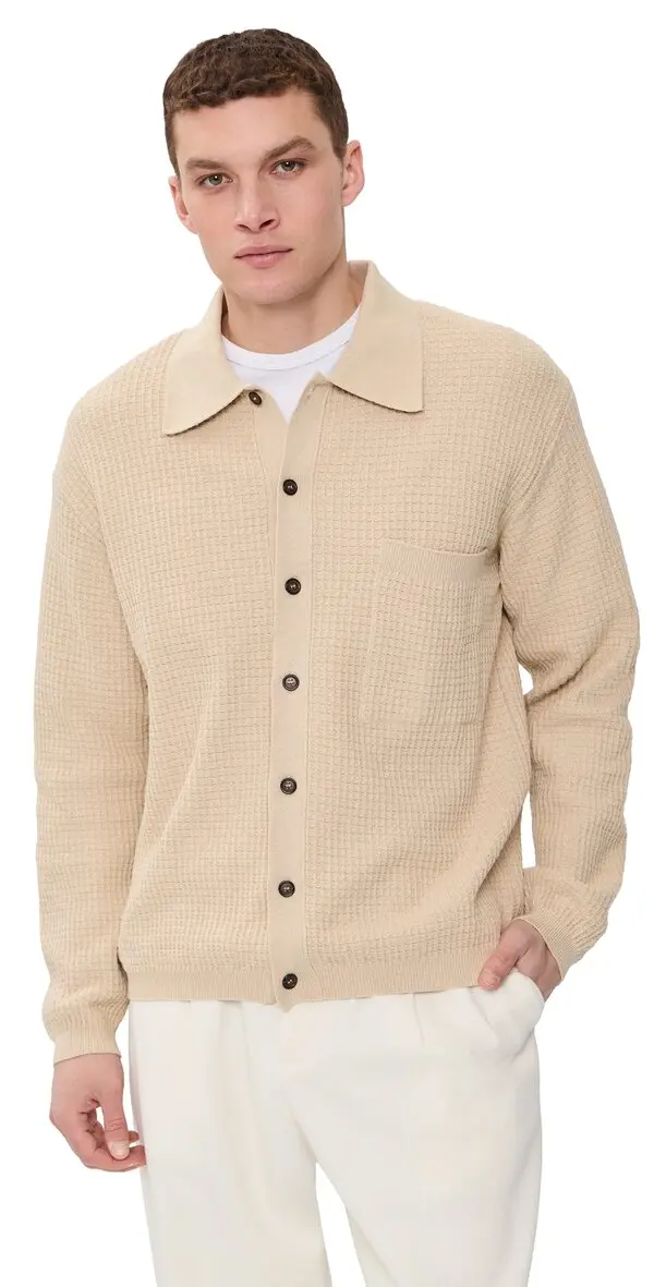Universal Works Cotton Knit Jacket - Sand