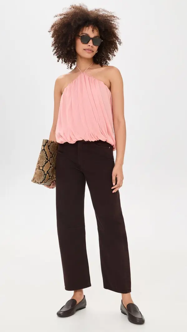 Rachel Comey Boba Halter Neck Bubble Hem Top