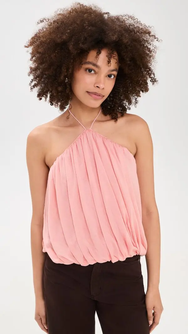 Rachel Comey Boba Halter Neck Bubble Hem Top