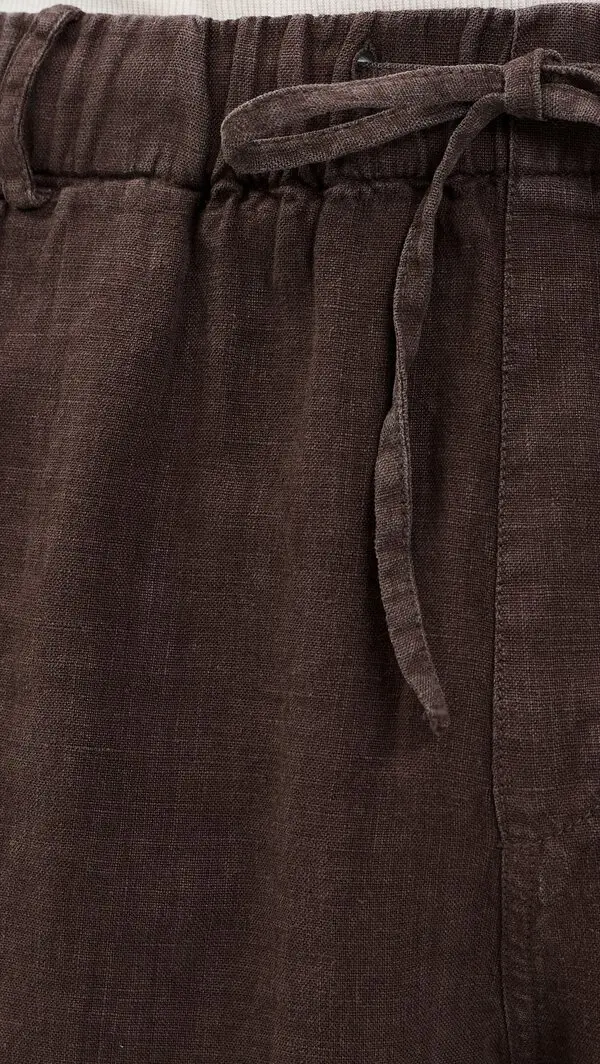 BATHER Linen Leisure Shorts - Espresso