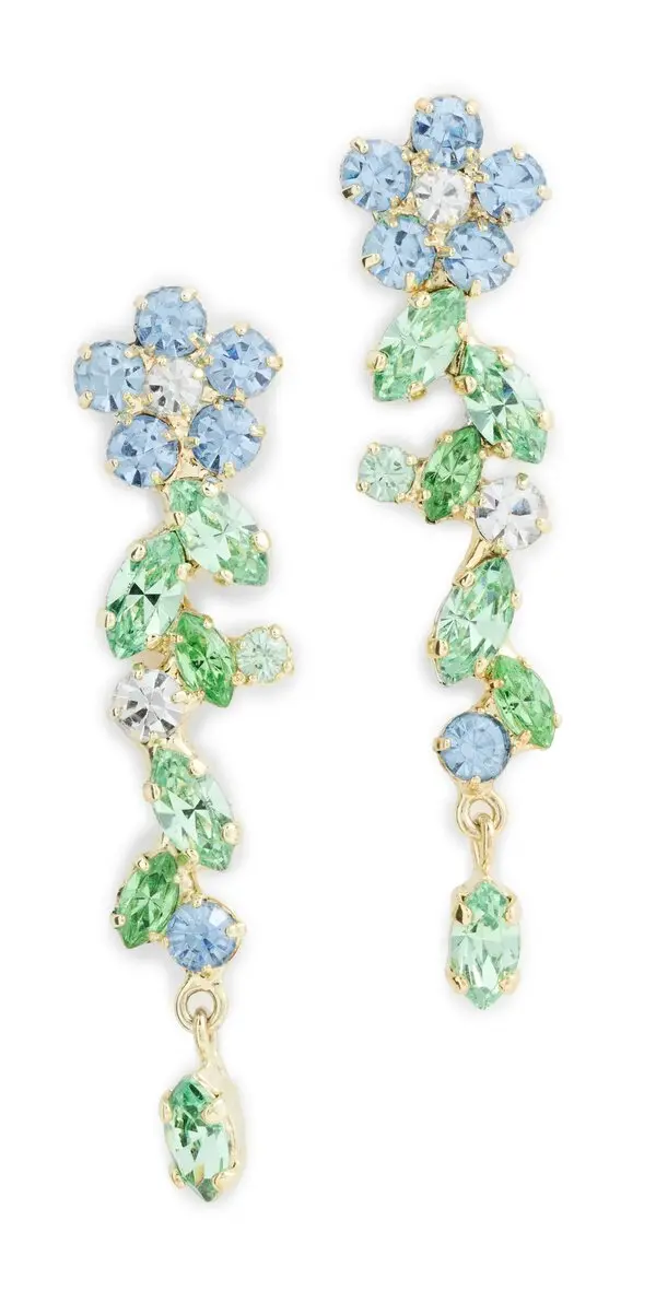 JENNIFER BEHR Jasmina Crystal Drop Earrings - Sky