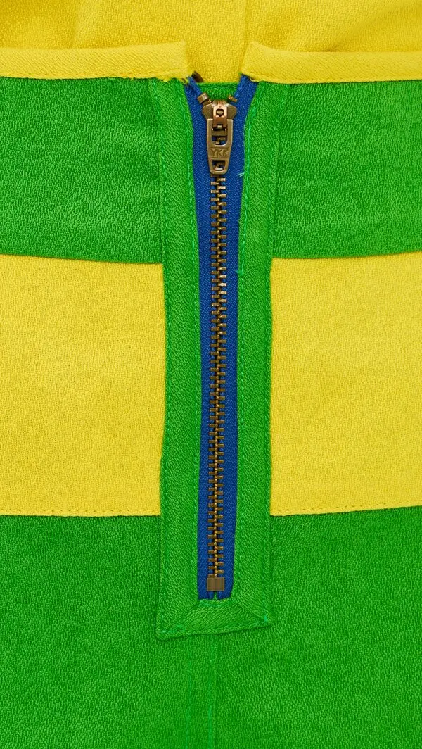 Rosie Assoulin Colorblock High-rise Shorts - Grass Green