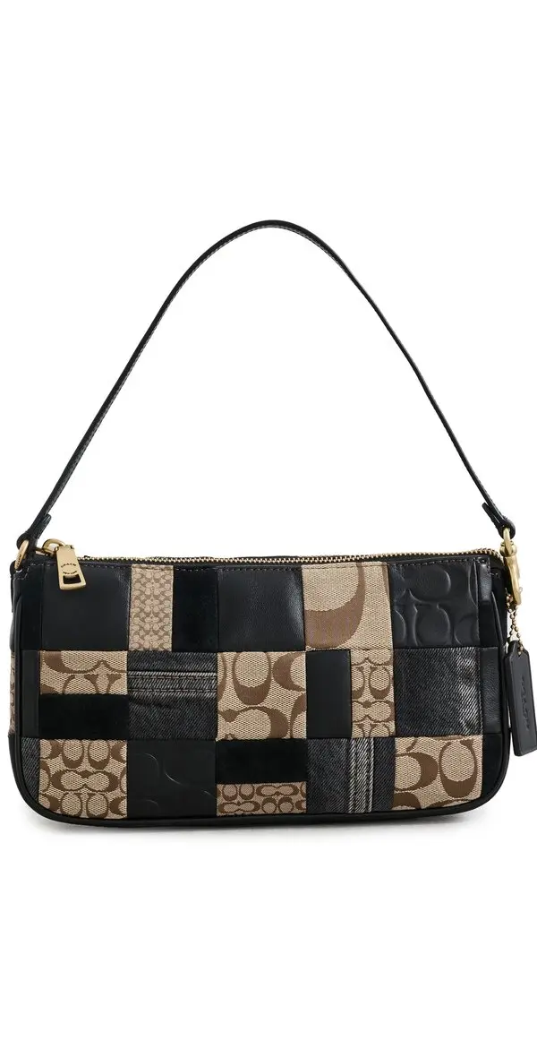 COACH Patchwork Leather Plaza Bag - Black Multi