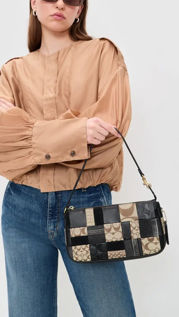 COACH Patchwork Leather Plaza Bag - Black Multi