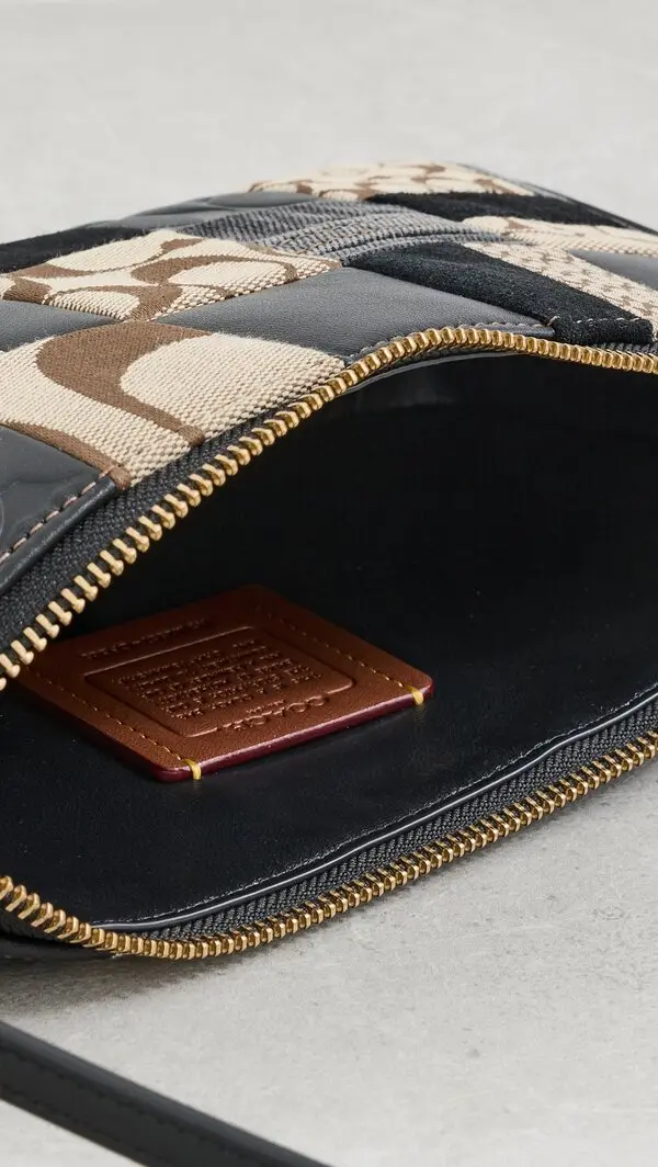COACH Patchwork Leather Plaza Bag - Black Multi