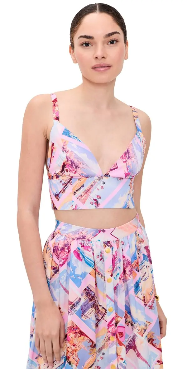 L'Agence Kaori Bralette - Pink Postcard Print