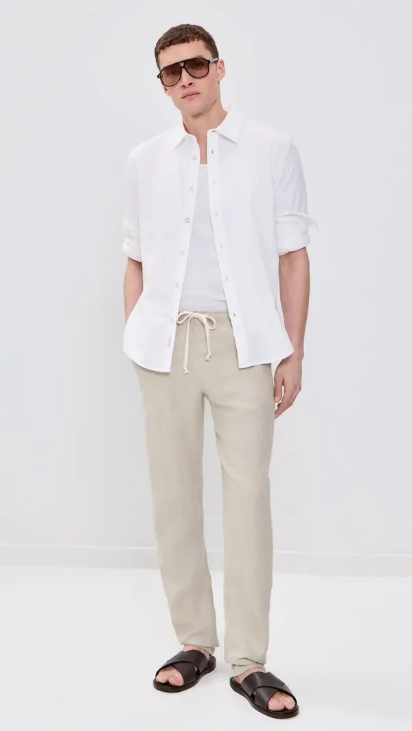 ALEX CRANE Linen Bo Pants - Bone