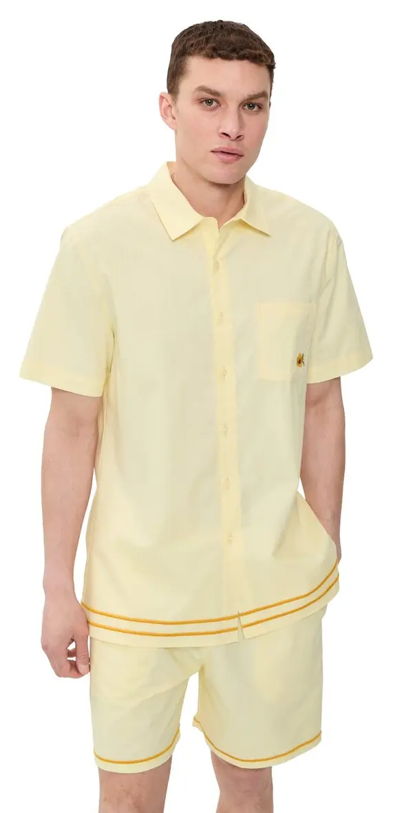 Fanm Mon Efe Embroidered Linen Camp Shirt