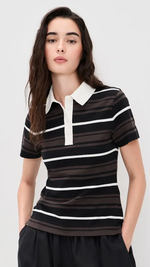ALIGNE Maiden Polo Knit Shirt With Contrast Trim