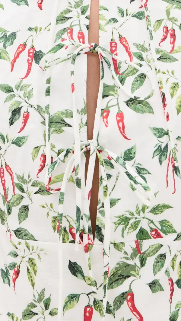 ANOTHER GIRL Chili Print Tie Front Mini Dress
