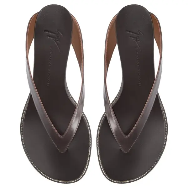 GIUSEPPE ZANOTTI Leather Thong Sandals