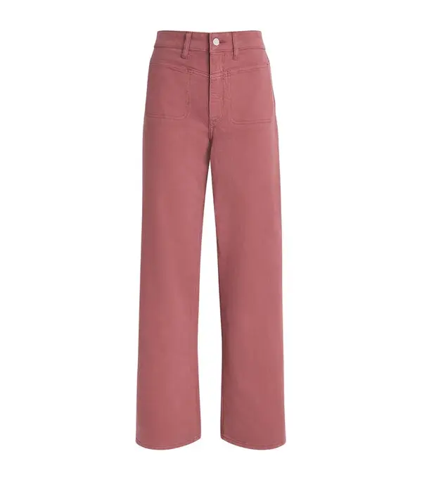 Paige Anessa Wide-leg Jeans - Pink