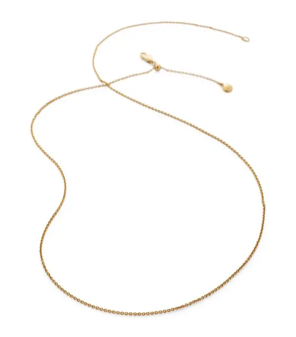 Monica Vinader Vermeil Fine Chain Necklace - Gold